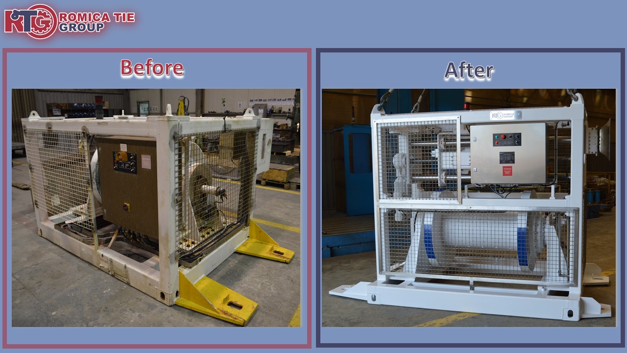 Refurbishment job on a side scan winch